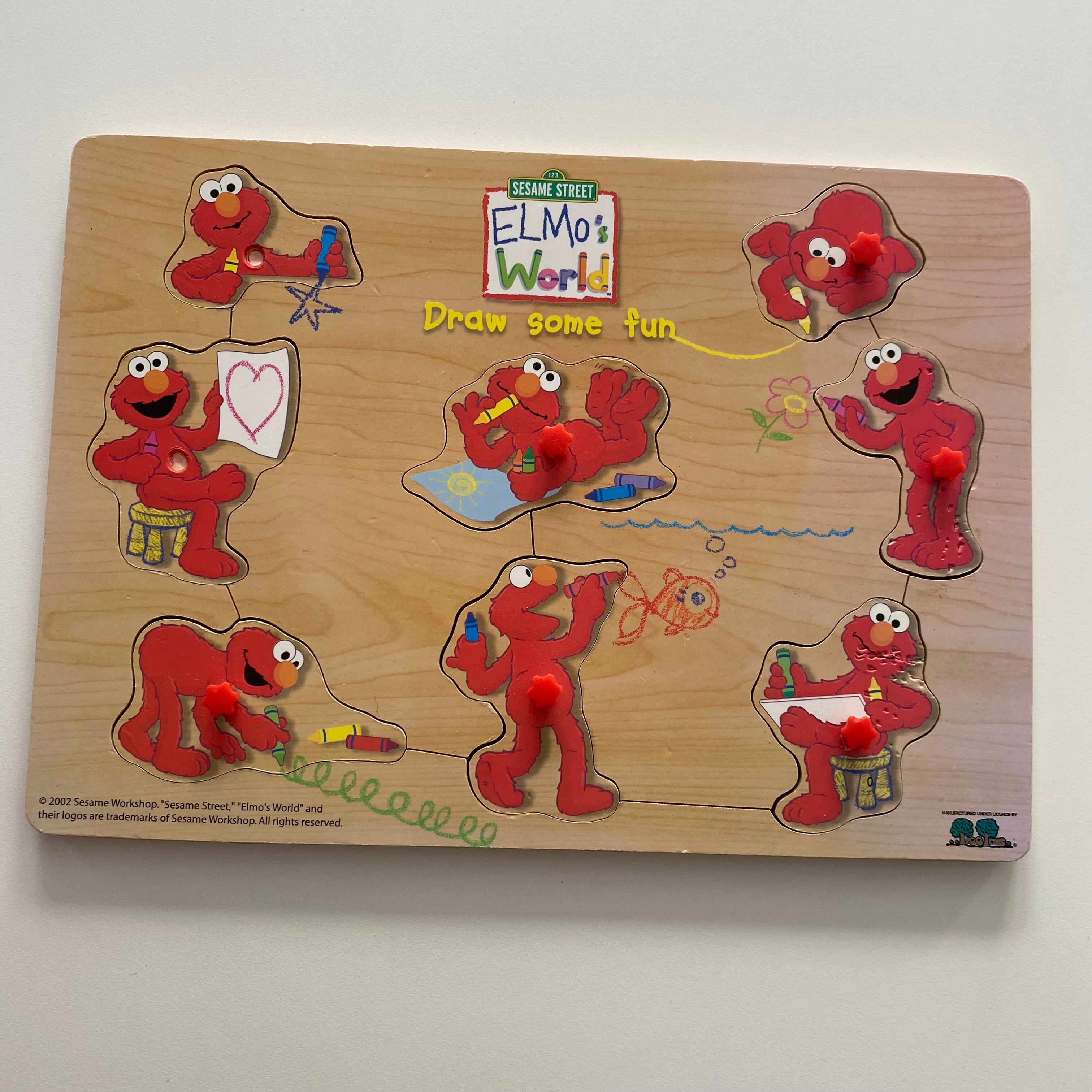 Sesame Street Elmo Wooden Puzzle – Thrifty Grace