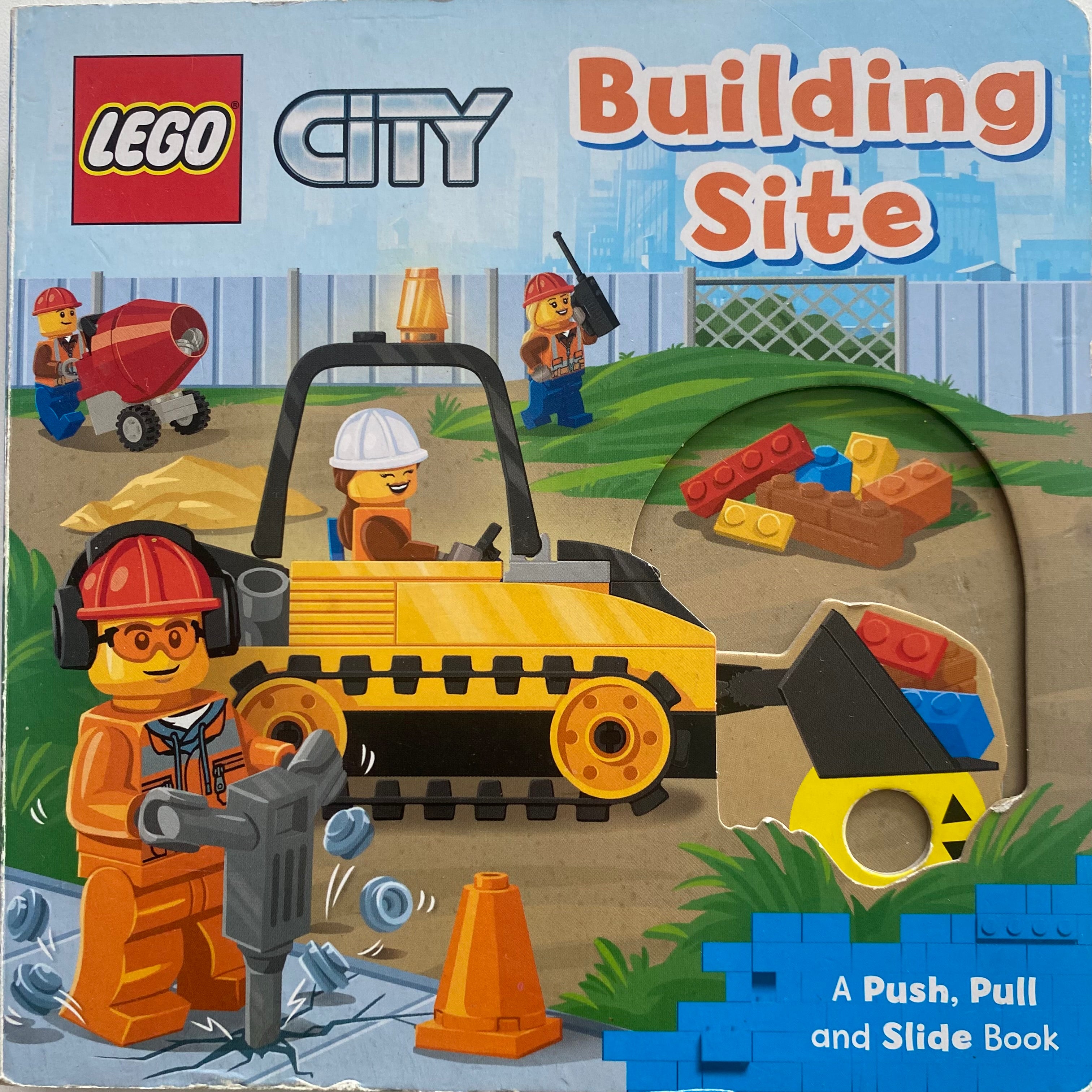 LEGO City Building Site Push, Pull & Slide Board Book – Thrifty Grace